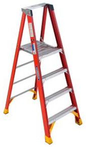 10FT REACH HEIGHT FIBERGLASS PLATFORM LADDER 4FT TYPE IA P6204 - Thanh ...